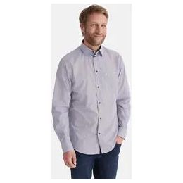 Langarmhemd Stooker Men "HUGH Hemd Langarm Regular Fit", Herren, Gr. L, US-Gr&ouml;&szlig;en, blau (blau geometric), Web, 60% Baumwolle, 40% Polyester, regular fit, Hemden, Langarm Hemd Regular Fit f&uuml;r Herren