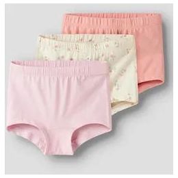 Panty name it "NMFTIGHTS 3P FLOWER NOOS", M&auml;dchen, Gr. 104, 3 Stk., rosa (turtledove pack:w, pale lila, mellow rose), Jersey, Obermaterial: 95% Baumwolle, 5% Elasthan, unifarben, Unterhosen Panty