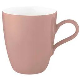 Becher Seltmann Weiden "Life Fashion", wei&szlig; (posh rose, wei&szlig;), H:10,3cm &Oslash;:9cm, Porzellan, Trinkgef&auml;&szlig;e, Becher, Becher mit Henkel 0,40 l