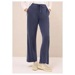 Culotte Cecil, Damen, Gr. S, L&auml;nge 30, blau (urban dunkelblau), Stoff, 58% Modal, 42% Polyester, unifarben, loose fit lang, Hosen Culotte, High Waist