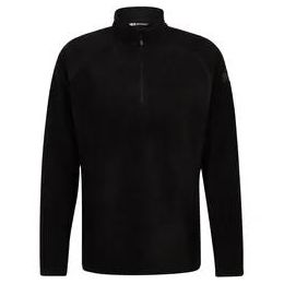Fleecepullover Ziener "JUSEI-Z midlayer man", Herren, Gr. 50, schwarz, Obermaterial: 100% Polyester, Sweatshirts Fleecepullover