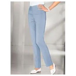 Stretch-Hose Classic Basics, Damen, Gr. 54, Normalgr&ouml;&szlig;en, eisblau, 64% Polyester, 34% Viskose, 2% Elasthan, unifarben, lang, Hosen