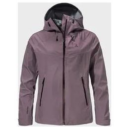 Sch&ouml;ffel Outdoorjacke SCH&Ouml;FFEL "Hiking Jacket Style Cascata WMS", Damen, Gr. 44, lila (3905, braun), Oberstoff: Aussenseite: 100% Polyester, Innenseite: 100% Polyester; (Membran: Polyurethan), regular fit, hoch geschlossener Ausschnitt, Jacken Outdoorjacke