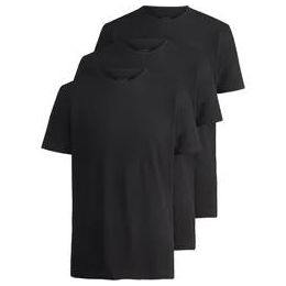 T-Shirt OLYMP, Herren, Gr. L, schwarz, Single Jersey, Obermaterial: 100% Baumwolle, unifarben, Basic, tailliert normal, Rundhals, Shirts T-Shirt, Rundhalsausschnitt, modern fit, reine Baumwolle