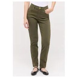 Straight-Jeans Angels "CICI", Damen, Gr. 38, L&auml;nge 28, gr&uuml;n (khaki used), Denim/Jeans, Obermaterial: 93% Baumwolle, 5% Polyester, 2% Elasthan, slim fit, Jeans Straight-Jeans, Straight-Schnitt, Slim fit Passform, aus Baumwollmischung