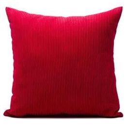 G&ouml;zze Dekokissen G&Ouml;ZZE "Capri Cord", rot, unifarben, B:60cm H:10cm L:60cm, Polyester, Dekokissen_Sitzkissen_Kissenh&uuml;llen