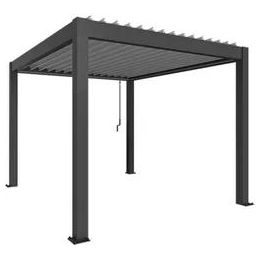 Pergola BioHort "4x3 m, verschiedene Farben", grau (dunkelgrau, metallic), B:404,5cm T:312cm, Pergolen, 404,5x312x264 cm, ausgezeichnet mit dem Red Dot Design Award