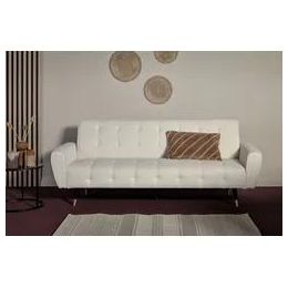 3-Sitzer Jahnke "CHILLAX DREAM", boucle sanftes wei&szlig;, B:213cm H:83cm T:83cm, Sofas, mit Schlaffunktion, Seitentasche, Breite 213 cm