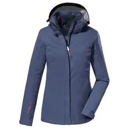 Funktionsjacke Killtec "KOS 133 KG WMN JCKT", Damen, Gr. 22, blau (denim), Obermaterial: 100% Polyester;Futter: 100% Polyester, Jacken Funktionsjacke, wasserdichte Funktionsjacke in Kurzgr&ouml;&szlig;e: verk&uuml;rzte &Auml;rmel u Rumpf