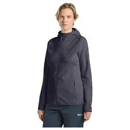 Fleecejacke Jack Wolfskin "BAISELBERG HOODED FZ W", Damen, Gr. S (36), grau (graphite), Obermaterial: 95% Polyester, 5% sonstige Fasern. Futter: 100% Polyester, Jacken Fleecejacke