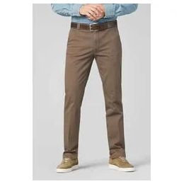 Chinos MEYER "Roma", Herren, Gr. 40, L&auml;nge 32, braun, 97% Baumwolle, 3% Elasthan, unifarben, figurumspielend lang, Hosen, mit Stretch-Dehnbund aus weicher Baumwollmischung