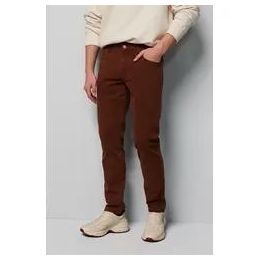 Chinos MEYER "Five-Pocket-Hose", Herren, Gr. 34, L&auml;nge 32, rosa (kupfer), 97% Baumwolle, 3% Elasthan, unifarben, slim fit lang, Hosen, M5 Slim im unifarbenen Design