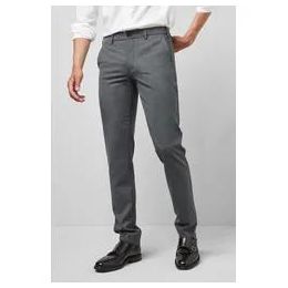 Chinos MEYER "M5 Chino", Herren, Gr. 38, L&auml;nge 32, grau, 53% Polyester, 44% Wolle, 3% Elasthan, unifarben, figurumspielend lang, Hosen, M5 Chino mit 4-Way-Stretch