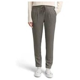 Stoffhose Tom Tailor, Damen, Gr. 38, L&auml;nge 32, schwarz beige, Web, Obermaterial: 56% Viskose, 40% Polyester, 4% Elasthan. Futter: 50% Baumwolle, 50% Polyester, Jacquardmuster, slim fit lang, Hosen Stoffhose, mit elastischem Bund