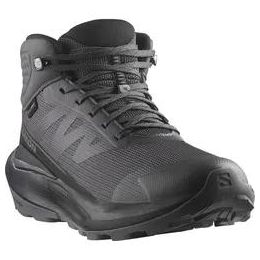 Wanderschuh Salomon "ELIXIR TOUR MID WP W", Damen, Gr. 40,5, schwarz (asphalt, schwarz, castlerock), Synthetik, Textil, Schuhe Wanderschuh, wasserdicht