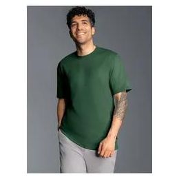 T-Shirt TRIGEMA "TRIGEMA T-Shirt DELUXE Baumwolle", Herren, Gr. XL, gr&uuml;n (efeu), Single Jersey, 100% Baumwolle, Basic, lang, Rundhals, Shirts T-Shirt