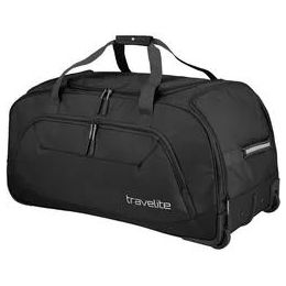 Weichgep&auml;ck-Trolley Travelite "KICK OFF Reisetasche mit Rollen", Gr. B/H/T: 77cm x 41cm x 38cm 120 l, schwarz, Polyester, unifarben, Koffer, gro&szlig;e Reise- und Freizeittasche &ndash; ideal als Reisegep&auml;ck