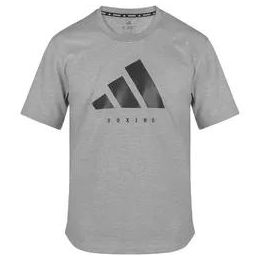 T-Shirt Adidas PERFORMANCE "Adidas Community Men ́s T-Shirt BOXING" Gr. XL, grau, schwarz, Shirts, Damen, XL, Obermaterial: 50% Baumwolle, 50% Polyester, T-Shirt