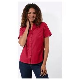 Hemdbluse Casual Looks, Damen, Gr. 52, rot, 50% Baumwolle, 50% Polyester, unifarben, Blusen Hemdbluse