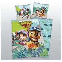 Wendebettw&auml;sche PAW PATROL "PAW PATROL", bunt, B/L: 135cm x 200cm, 1 Stk., 1 Stk., Renforc&eacute;, B/L: 80cm x 80cm, Renforc&eacute;, Obermaterial: 100% Baumwolle, Bettw&auml;sche, Wendebettw&auml;sche, mit tollem PAW PATROL Motiv