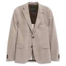 Anzugsakko Bugatti "Modern Fit", Herren, Gr. 50, 50, beige, 39% Wolle, 33% Polyester, 14% Viskose, 13% Polyamid, 1% Elasthan, unifarben, normal, Manschette, Sakkos, mit Reverskragen aus einem Wolle-Mix