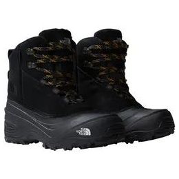 Winterstiefel The North Face "Y CHILKAT V LACE WP", Jungen, Gr. 35, tnf schwarz, tnf schwarz, Leder, Schuhe Winterstiefel, Winterschuhe, Winterboots, Snowboots, wasserdicht