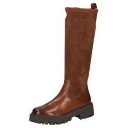 Stiefel Caprice "Caprice Stiefel Leder/Textil", Damen, Gr. 38, braun (cognac), Leder, Textil, Schuhe Stiefel