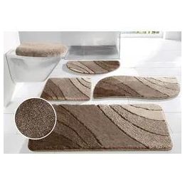 Badematte OTTO HOME "Josie, Badvorleger, Badezimmer Teppich" Gr. 6, verlauf beige, H:20mm, Polyester, Badematten, Badematte, Badteppich, Badematten, rechteckig, rund & als 3-tlg. Set erh&auml;ltlich