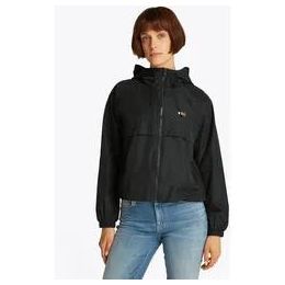Tommy Hilfiger Windbreaker TOMMY JEANS "TJW ESSENTIAL WINDBREAKER EXT", Damen, Gr. XXL (44), schwarz, Web, Obermaterial: 100% Polyester, unifarben, normal kurz, Raglan&auml;rmel elastischer Bund, Jacken Windbreaker, mit Logodruck