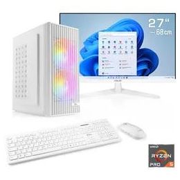 CSL PC-Komplettsystem "Spectrum V24573", Energieeffizienz: D (A-G), wei&szlig;, Microsoft Windows 11 Home (64 Bit), 16 GB RAM 500 GB SSD, Computer_Komplettsysteme