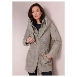 Daunenjacke CREATION L PREMIUM, Damen, Gr. 50, grau (taupe), 100% Polyester, F&uuml;llung:90% Daunen, 10% Federn, unifarben, Jacken Daunenjacke