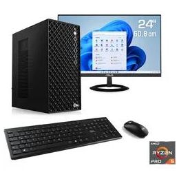 CSL PC-Komplettsystem "Mystic V24570", Energieeffizienz: D (A-G), schwarz, Microsoft Windows 11 Home (64 Bit), 16 GB RAM 500 GB SSD, Computer_Komplettsysteme
