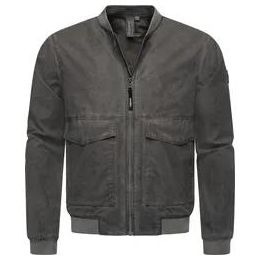 Bomberjacke Ragwear "Daq", Herren, Gr. S (48), grau, Obermaterial: 100% Baumwolle. Innenfutter: 100% Polyester, l&auml;ssig geschnitten h&uuml;ftbedeckend, Rundhals, &Auml;rmel ohne &Auml;rmelschlitz Rippb&uuml;ndchen, Jacken Bomberjacke, l&auml;ssige Herren Jacke kurz mit Rippstrickb&uuml;ndchen
