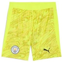 Sporthose Puma "Manchester City 25/26 Torwartshorts Herren", Herren, Gr. S, Normalgr&ouml;&szlig;en, gelb (gelb alert), Obermaterial: 100% Polyester, regular fit, Hosen Sporthose
