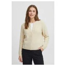 Strickjacke Vila "VILORY O-NECK L/S KNIT CARDIGAN-NOOS", Herren, Gr. S, sandshell detail:melange, Rippstrick, Obermaterial: 45% Polyamid, 20% Wolle, 19% Polyacryl, 10% Alpaka, 6% Elasthan, meliert, regular fit normal, Rundhals, Rippb&uuml;ndchen, Strickjacken Strickjacke, Materialmix, regular fit