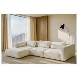 Ecksofa Home Affaire "Tvinnet", beige (natur), B:317cm H:73cm T:166cm, 94% PES 6% NY, Sofas, Ecksofa, Breite 317 cm, extra tiefe Sitzfl&auml;che, kubisches Sitzvergn&uuml;gen