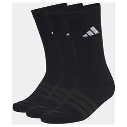 Sportsocken Adidas SPORTSWEAR "C ESS CRW 3P", Damen, Gr. XXL (49/51), schwarz, schwarz, wei&szlig;, Obermaterial: 56% Baumwolle, 40% Polyester, 3% Elasthan, 1% Polyamid, Socken Sportsocken, Topseller