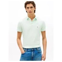 Poloshirt Tommy Hilfiger "1985 SLIM POLO", Herren, Gr. XL, gr&uuml;n (opal gr&uuml;n), Piqu&eacute;, Obermaterial: 96% Baumwolle, 4% Elasthan, unifarben, Basic, schmal normal, Rundhals, eingesetzt Rippb&uuml;ndchen, Shirts, mit Stickerei, Piqu&eacute;-Qualit&auml;t, Slim fit