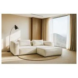 Ecksofa Home Affaire "Tvinnet", beige (natur), B:228cm H:73cm T:166cm, 94% PES 6% NY, Sofas, Ecksofa, Breite 228 cm, extra tiefe Sitzfl&auml;che, kubisches Sitzvergn&uuml;gen
