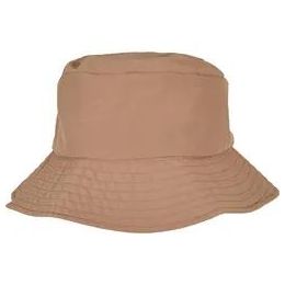 Trucker Cap Flexfit "Flexfit Accessoires Elastic Adjuster Bucket Hat", Gr. onesize, beige, 100% Polyester, unifarben, Caps
