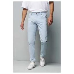 Chinos MEYER "Chino", Herren, Gr. 34, L&auml;nge 34, blau, 97% Baumwolle, 3% Elasthan, unifarben, slim fit lang, Hosen, M5 Serie, sportliche Five Pocket