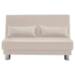 Schlafsofa Home Affaire "Gina", beige, B:160cm H:86cm T:195cm, 100% PU, Sofas, Schlafsofa, mit einem Handgriff vom Sofa zum Bett