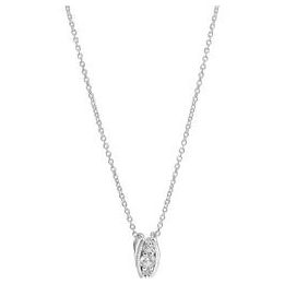 Kette mit Anh&auml;nger Firetti "Schmuck Geschenk Silber 925 Halsschmuck Halskette Ankerkette", silber (silberfarben, kristallwei&szlig;), Halsketten, Damen, Silber 925 (Sterlingsilber), L: 45 B: 1,1mm, mit Zirkonia (synth.), B:1,1mm