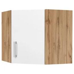 Eckh&auml;ngeschrank KOCHSTATION "KS-Toronto, Breite 60 x 60 cm", wei&szlig; (wei&szlig;, wotaneiche), B:60cm H:57cm T:34cm, Holzwerkstoff, Schr&auml;nke, Eckh&auml;ngeschrank