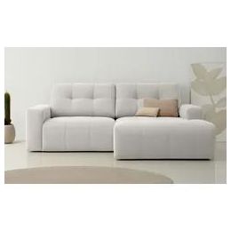 Ecksofa Home Affaire "Turnon, Lounge-sofa, Breite 221 cm", beige (creme), B:221cm H:84cm T:153cm, 100% Polyester, Sofas, Ecksofa, Chenille, mit Knopf- und Doppelsteppung, elegantes Aussehen