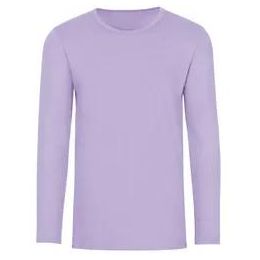 Longsleeve TRIGEMA "TRIGEMA Langarmshirt", Damen, Gr. L, lila (flieder), 95% Baumwolle, 5% Elastan, Basic, Shirts
