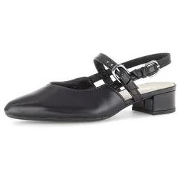 Slingpumps Gabor "Slingpumps", Damen, Gr. 38, schwarz, Schuhe Slingpumps