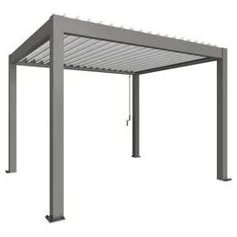 Pergola BioHort "3,5x3", quarzgrau, metallic, B:367,5cm H:264cm T:312cm, Pergolen, ausgezeichnet mit dem Red Dot Design Award