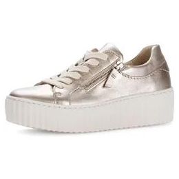 Sneaker Gabor "Sneaker low", Damen, Gr. 38, gold, Schuhe Sneaker