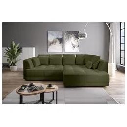 Ecksofa WERK2 "Tiga, Komfortsofa mit elekt. Auszugsfunktion, bequem, L-Form", gr&uuml;n, B:207cm H:72cm T:286cm, 100% Polyester, Sofas, Ecksofa, Pure Wohlf&uuml;hlgarantie: Ausziehbare Sitztiefe, XXL-Ottomane & Kissen.